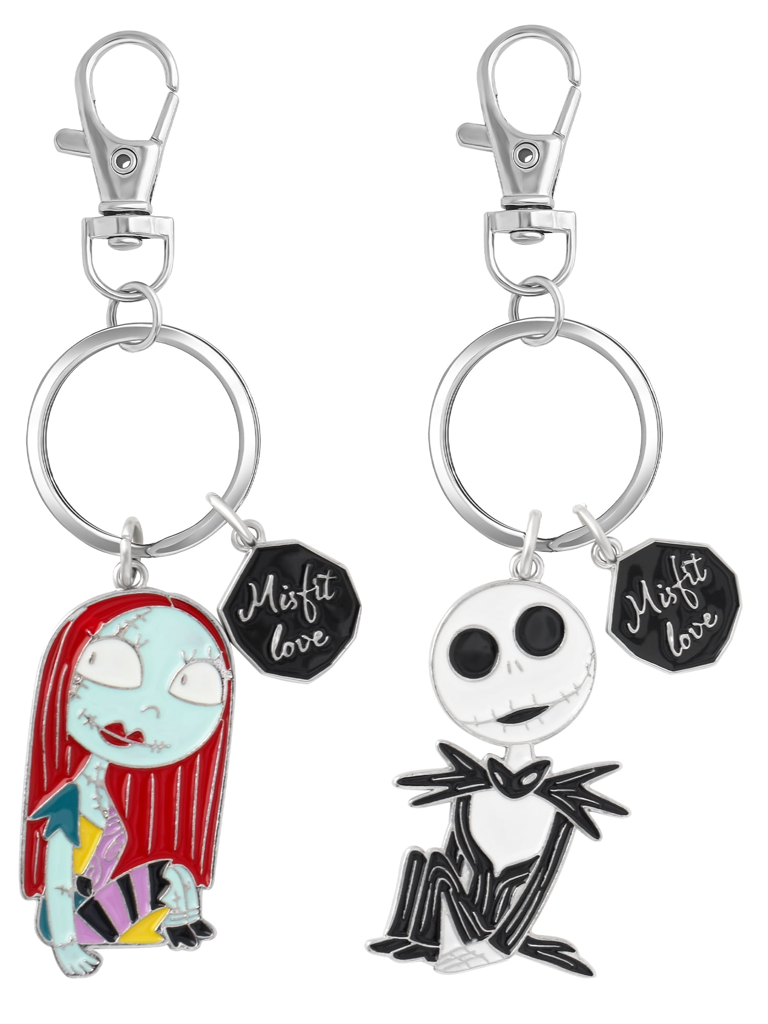 Disney Women's The Nightmare Before Christmas Jack and Sally Keychain Set - Walmart.com