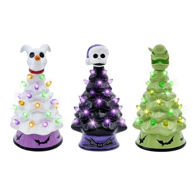 Disney The Nightmare Before Christmas Light-Up Ceramic Christmas Tree ...