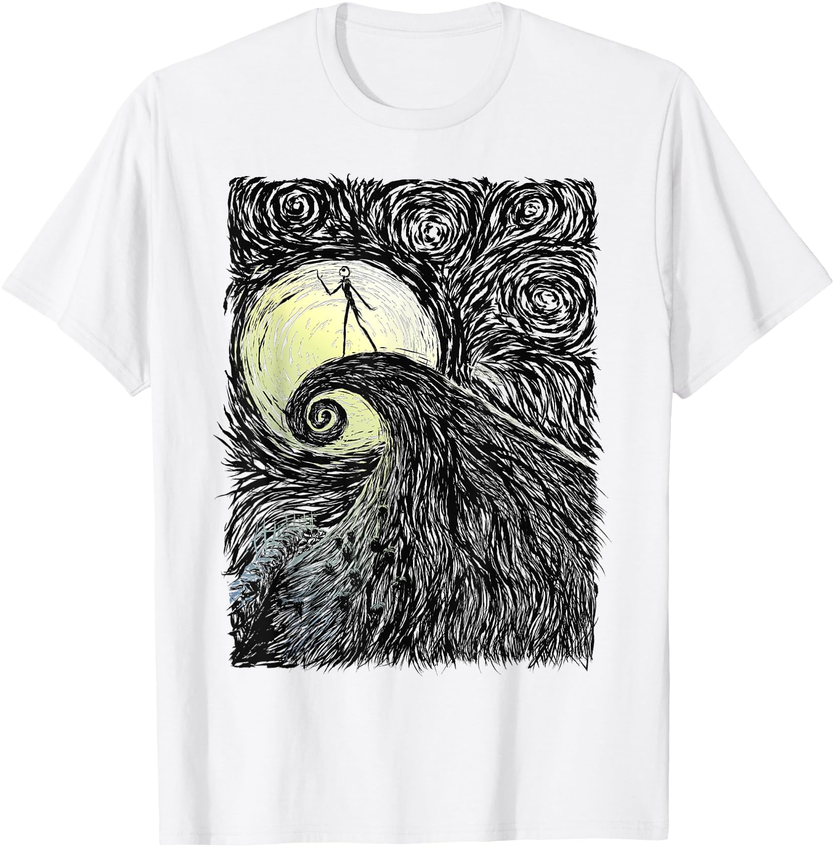 Disney The Nightmare Before Christmas Spiral Hill Portrait T-Shirt ...