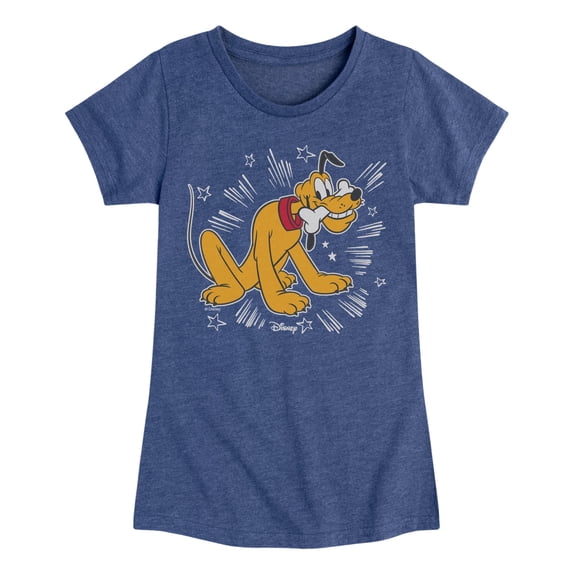 Disney - The Original Pluto - Youth Girls Fitted Short Sleeve T-Shirt ...