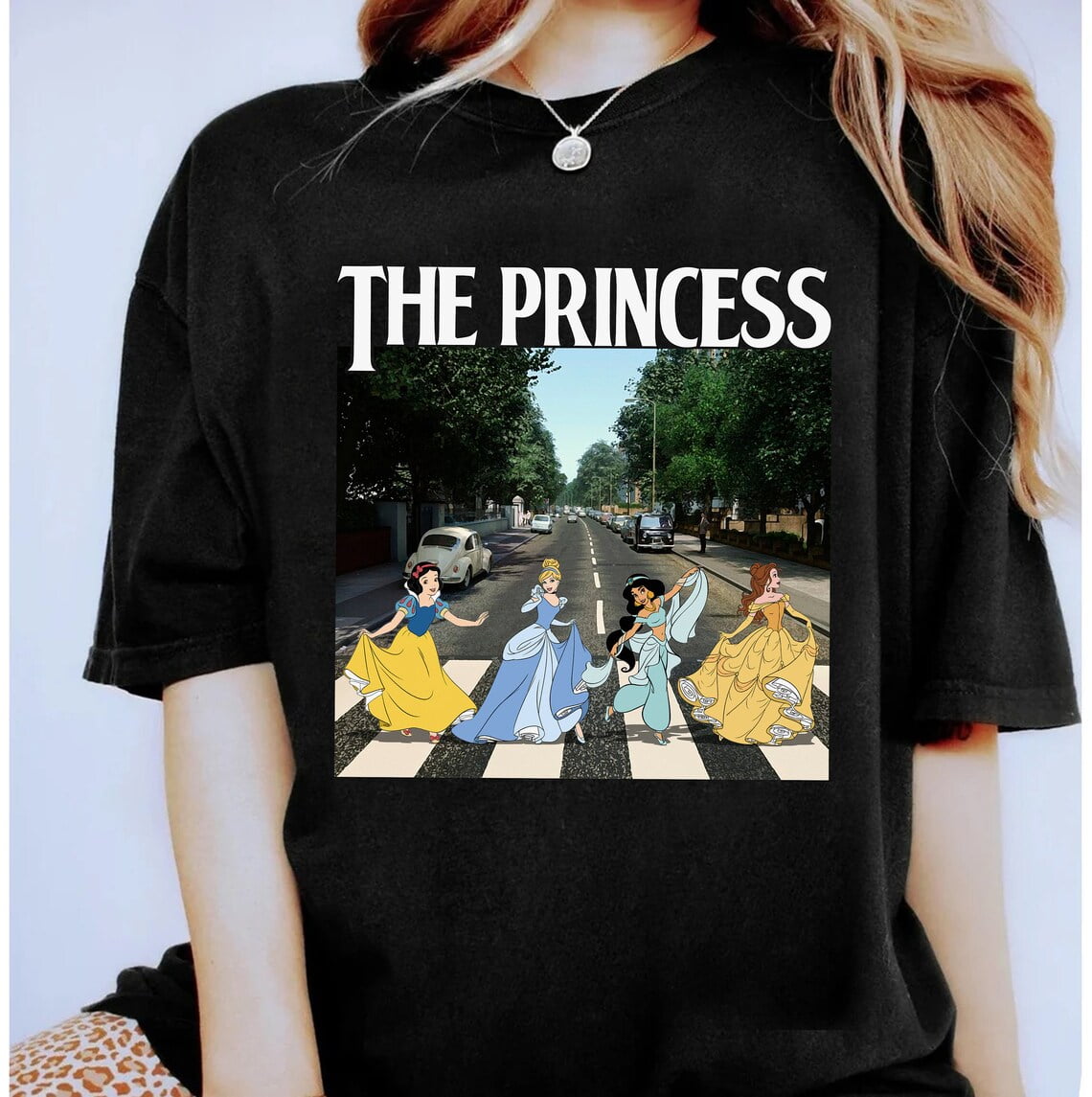 Disney The Princess Walking Abbey Road Shirt, Snow White, Cinderella ...