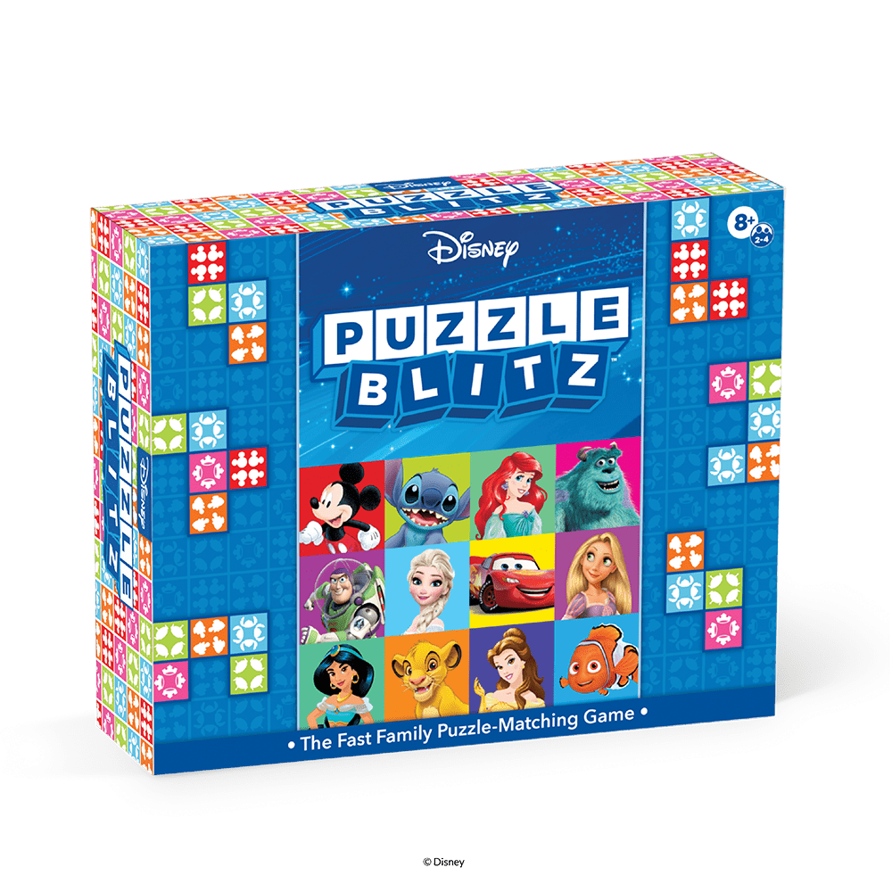 Disney Puzzle Blitz Family Board Game, 2-4 Players, Children Ages 8 ...