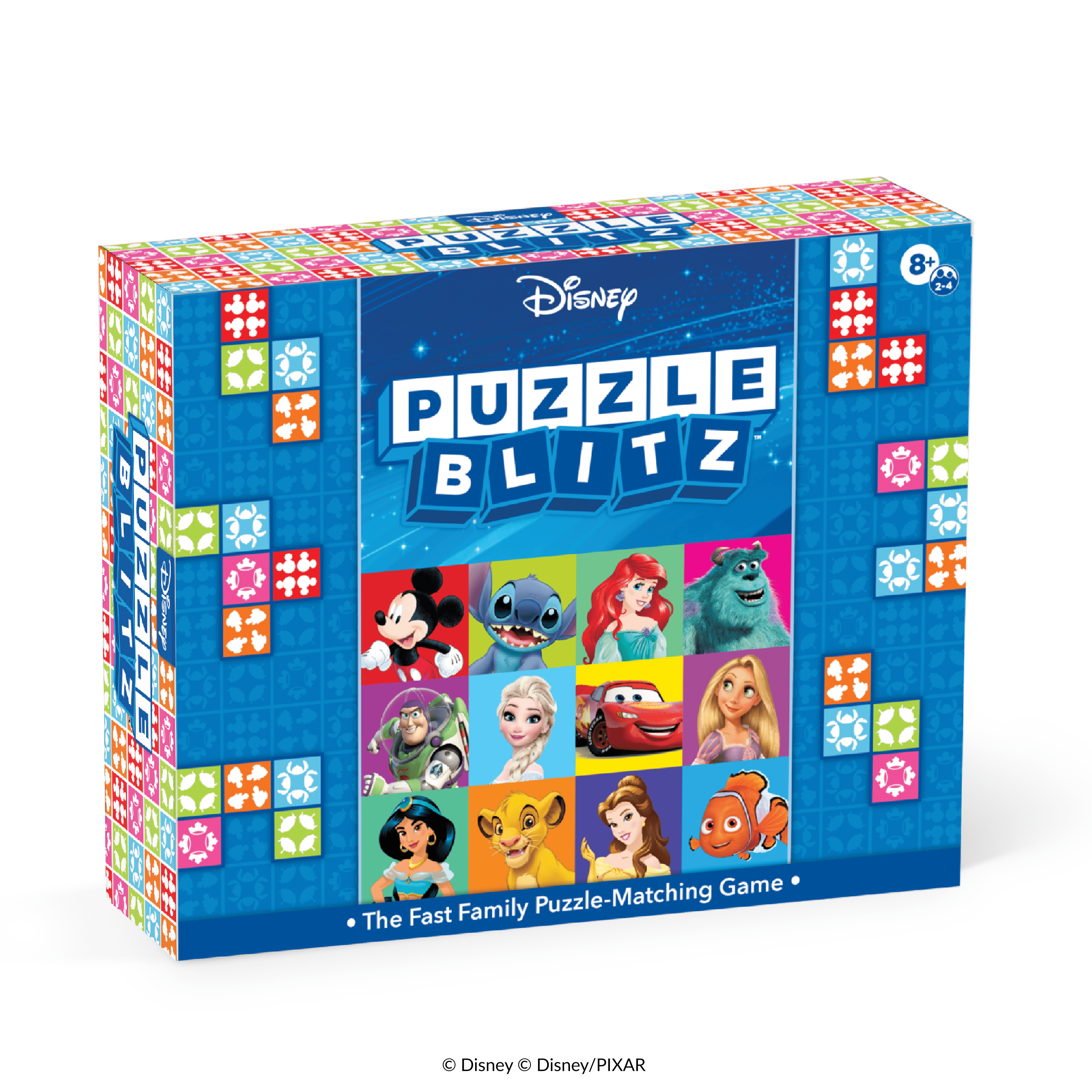 Disney Puzzle Blitz Family Board Game, 2-4 Players, Children Ages 8 ...