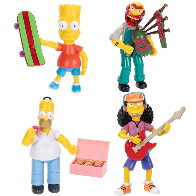 Disney The Simpsons Action Figures 4-Pack 5-Inch Collectible Figures ...