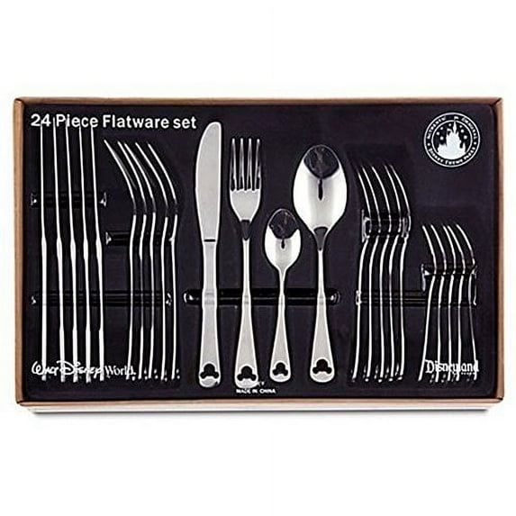 Disney Exclusive Mickey Mouse Character 24-Piece Silverware Cutlery Set ...