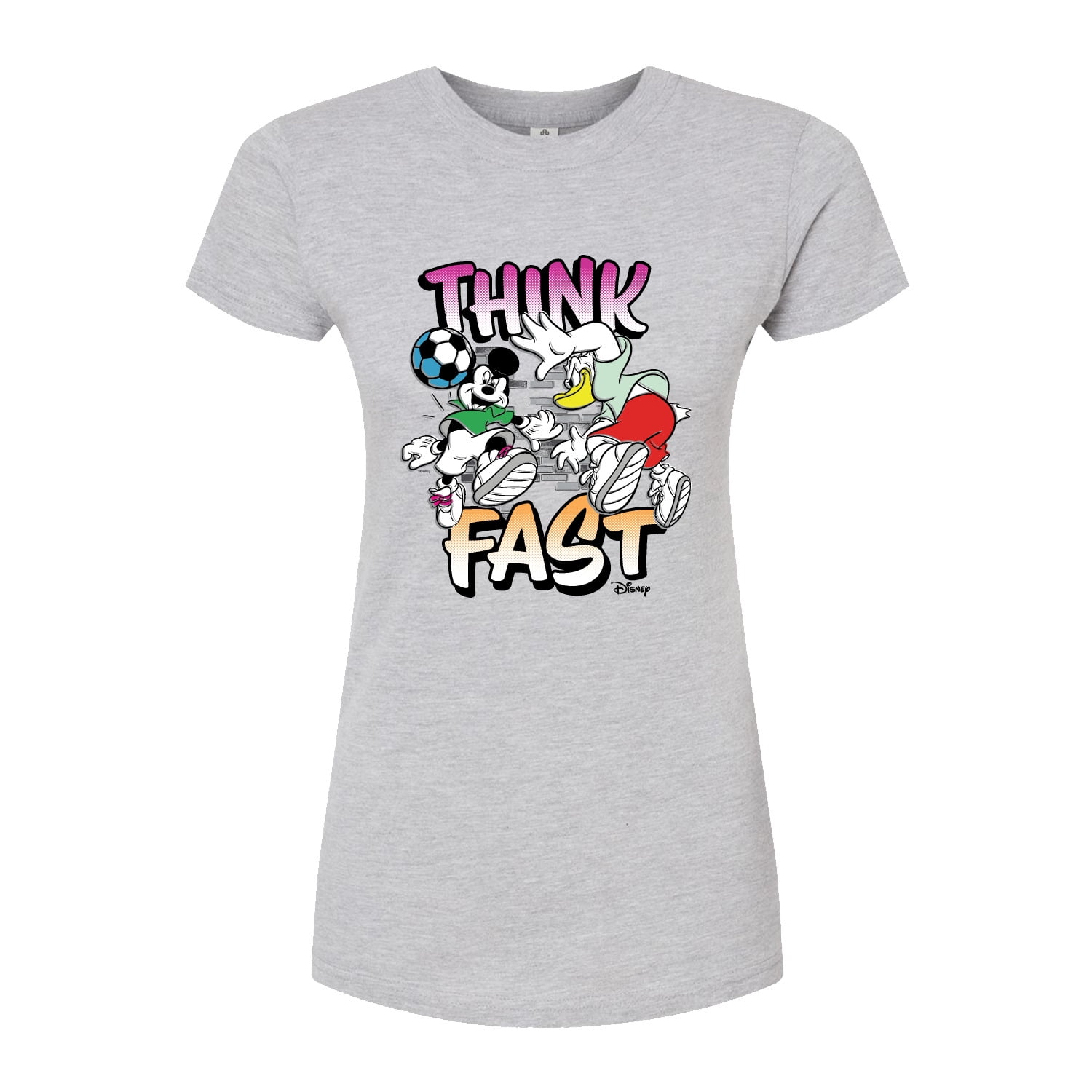 Disney - Think Fast - Juniors Fitted Graphic T-Shirt - Walmart.com