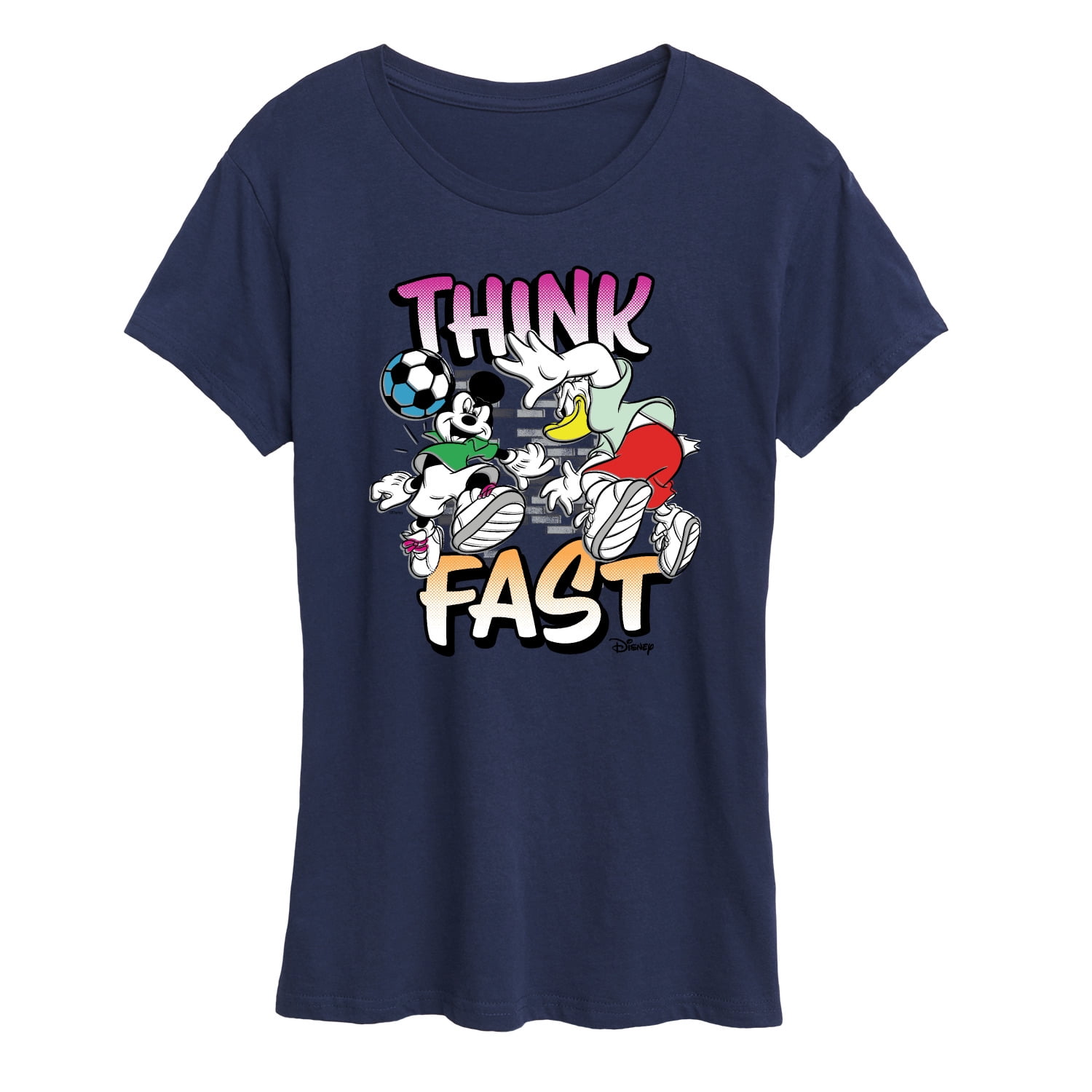 Disney - Think Fast - Women's Short Sleeve Graphic T-Shirt - Walmart.com