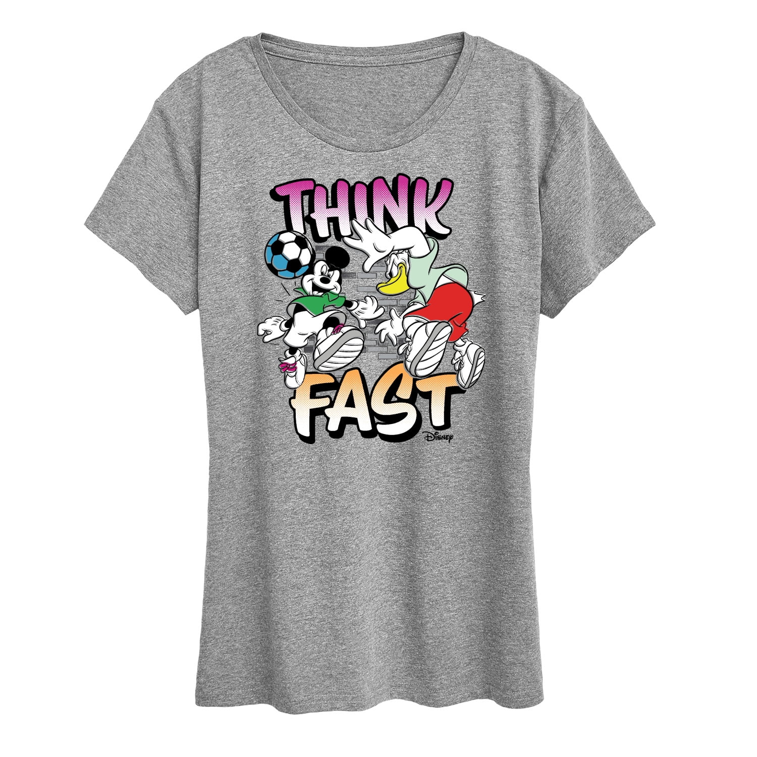 Disney - Think Fast - Women's Short Sleeve Graphic T-Shirt - Walmart.com