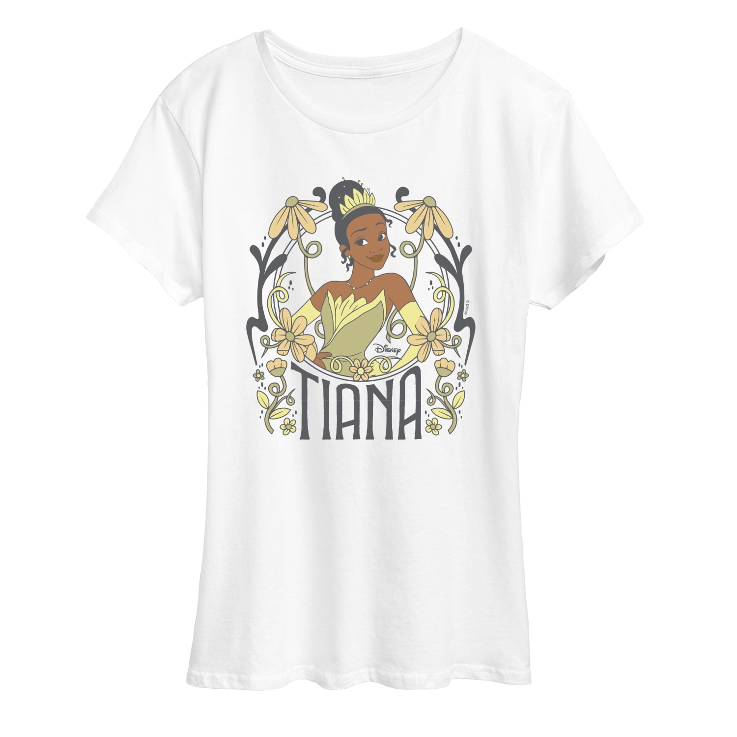 Disney - Tiana Floral Nouveau - Women's Short Sleeve Graphic T-Shirt ...