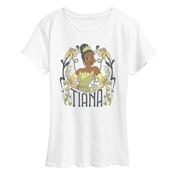 Disney - Tiana Floral Nouveau - Women's Short Sleeve Graphic T-Shirt ...