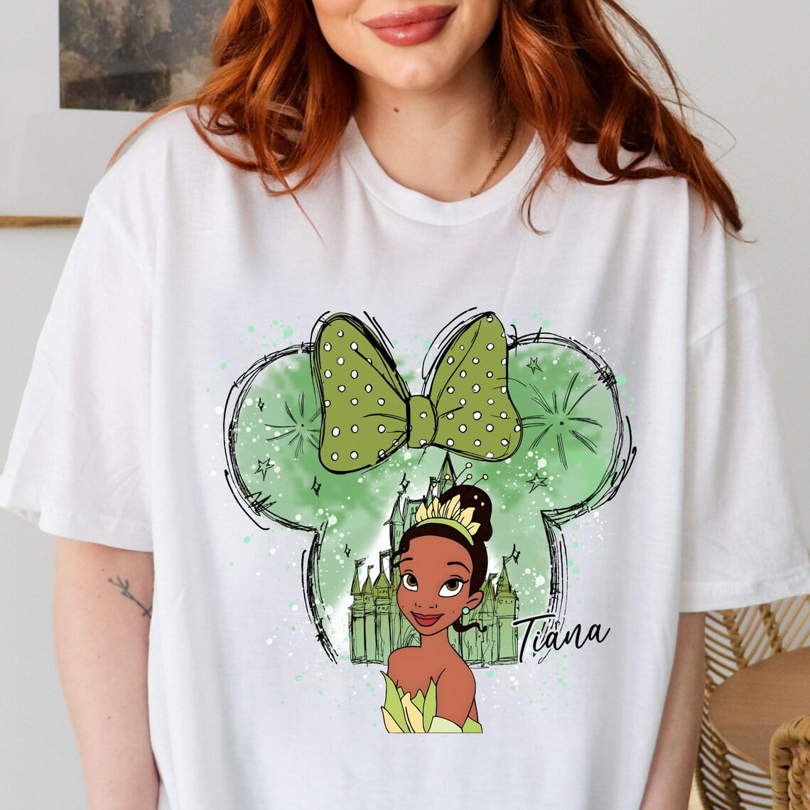 Disney Tiana T-Shirt, Princess And The Frog, Minnie Ears Tiana, Disney ...