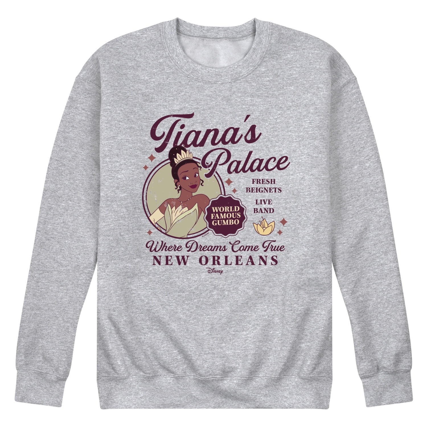 Disney - Tiana's Palace - Men's Crew Fleece Sweatshirt - Walmart.com