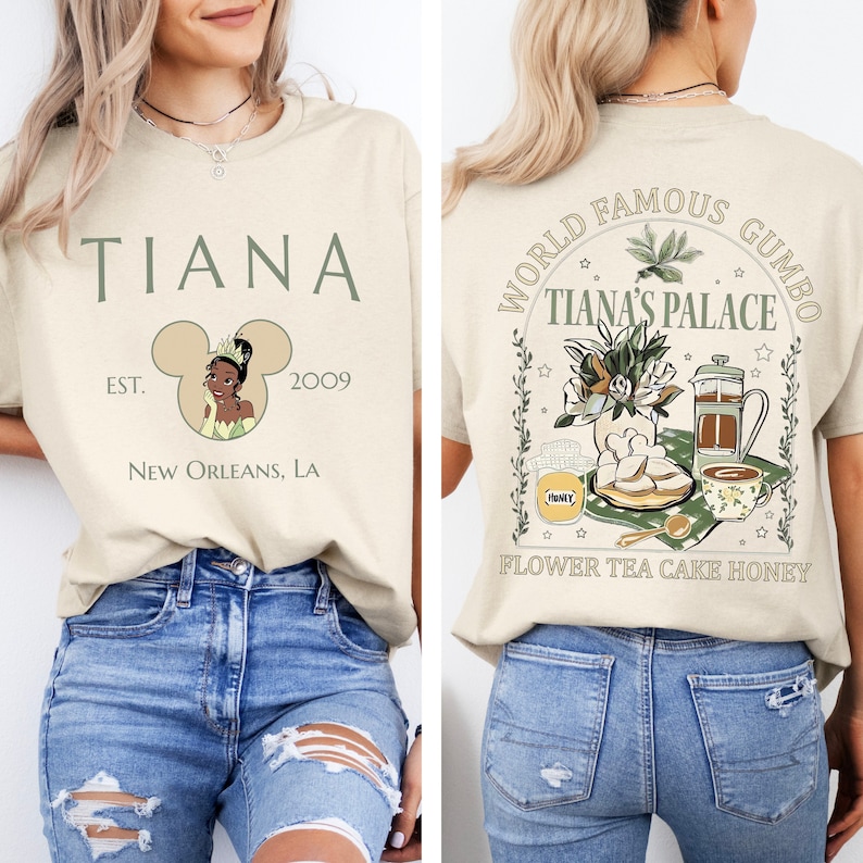 Disney Tiana's Palace T-shirt, Princess Tiana Flower Tea Cake Honey ...