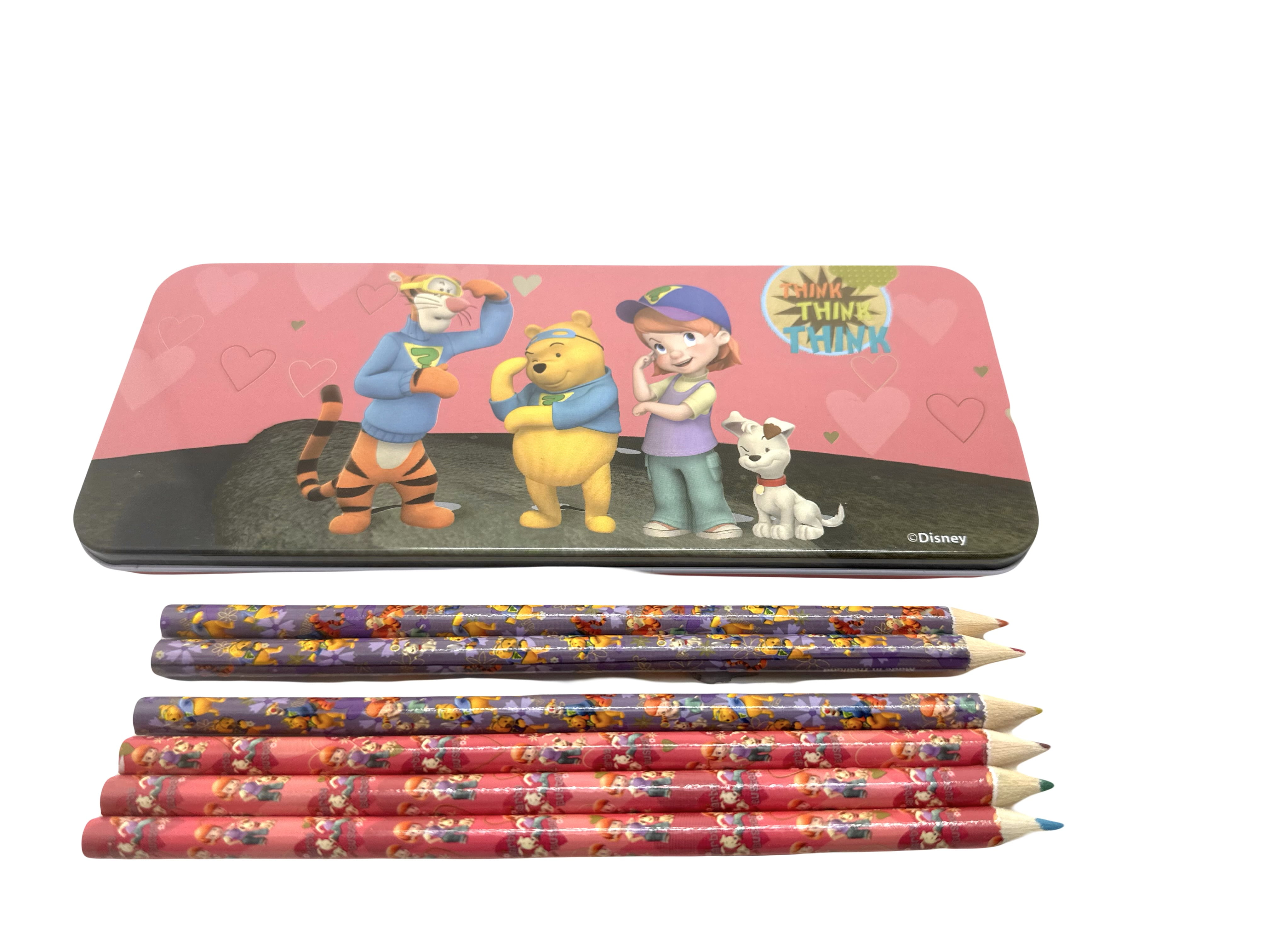 Disney Tigger And Winnie The Pooh Pencil Case With 6 Colored Pencils ...