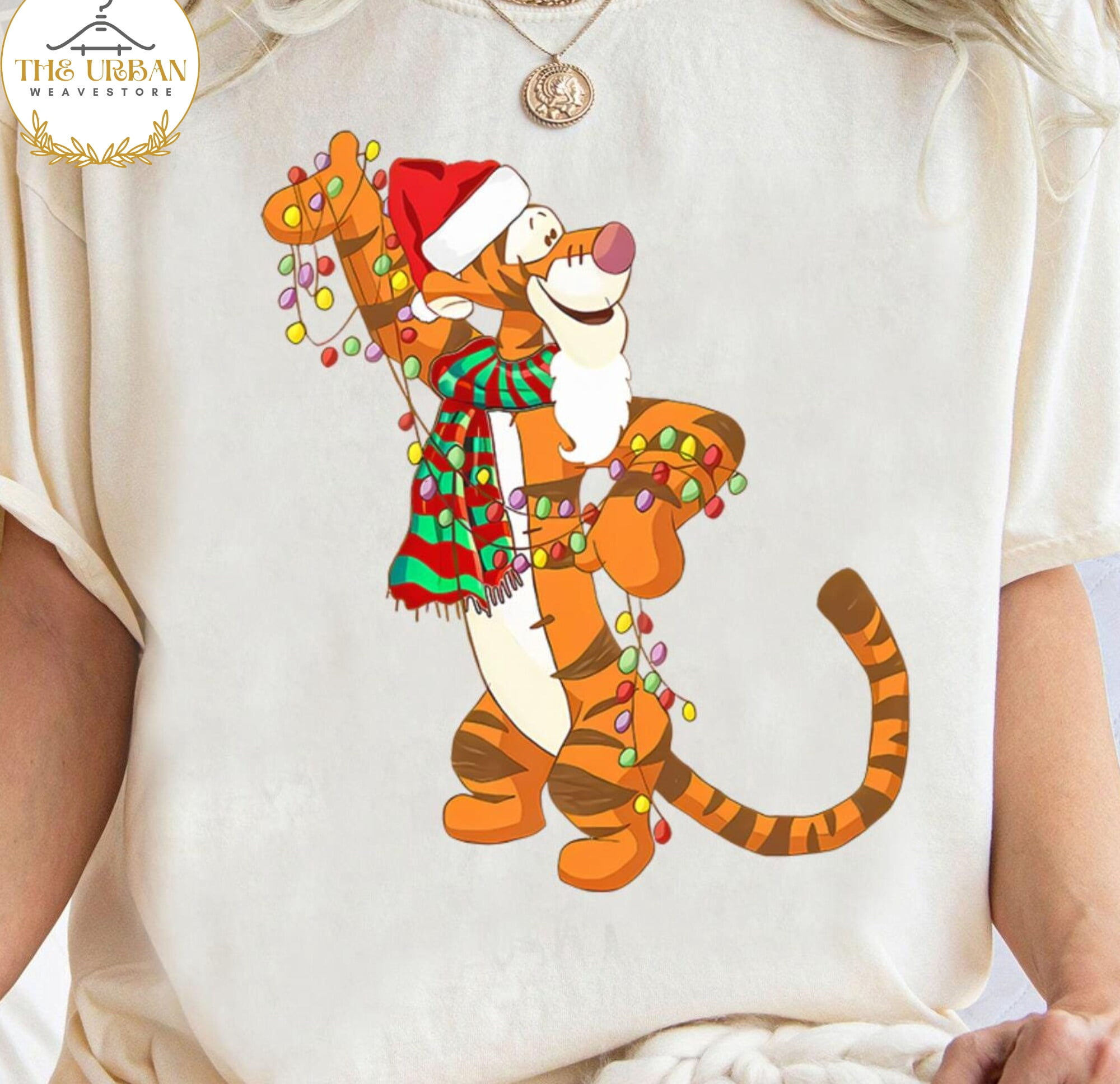 Disney Tigger Christmas Light Shirt Winnie The Pooh T-shirt Tiger Santa ...