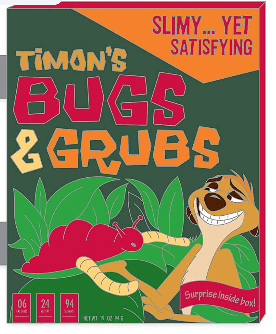 Disney Timon's Bugs & Grubs Pin The Lion King Cereal Boxes Limited ...