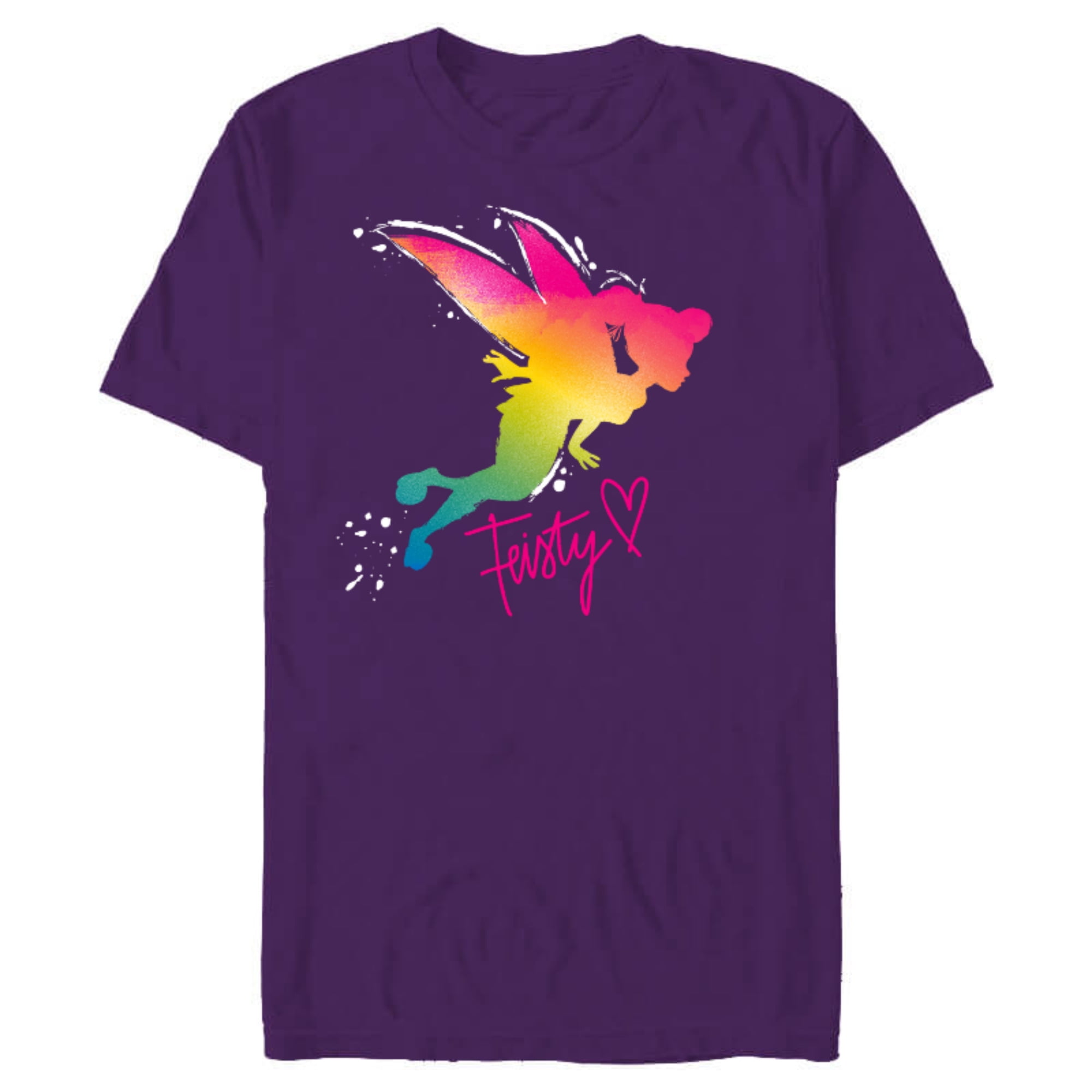 Disney Tinker Bell Feisty T-Shirt- Short Sleeve Blended T-Shirt for ...