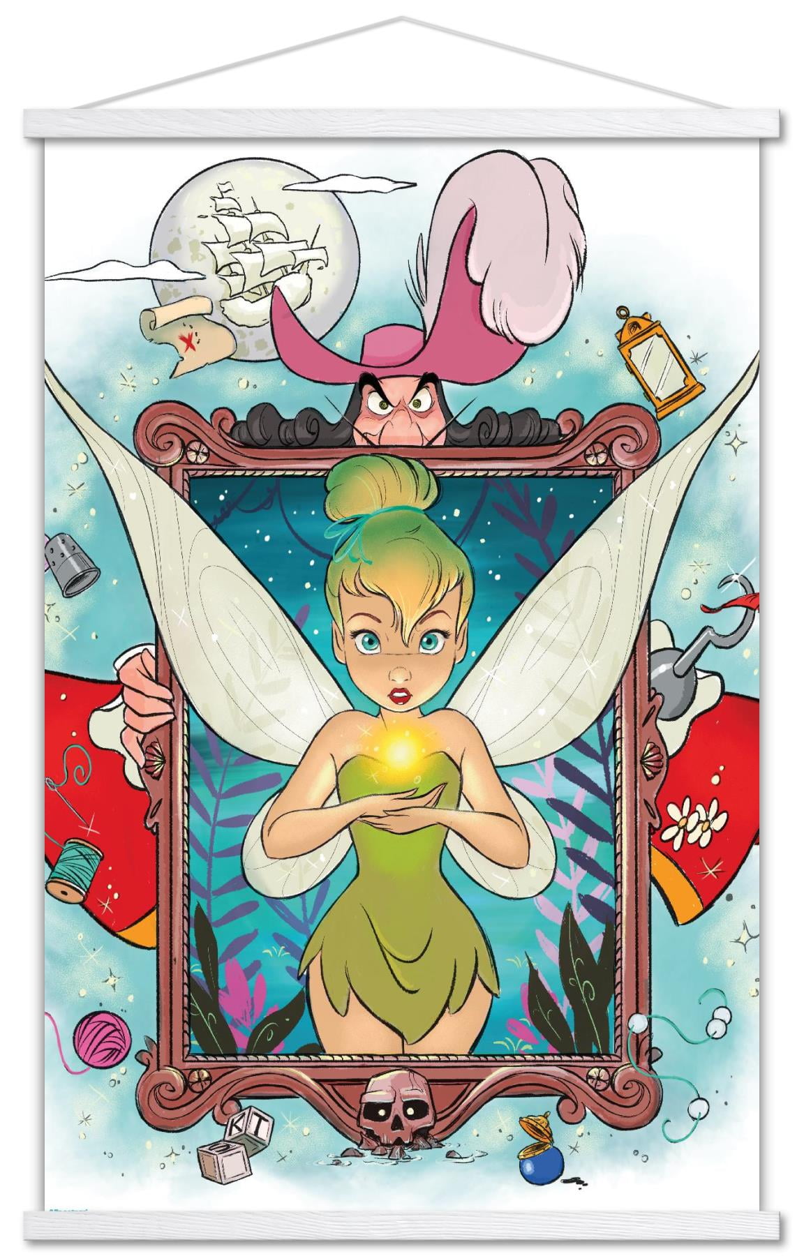 Disney Tinker Bell - Framed Magic with Hook Wall Poster with Magnetic ...