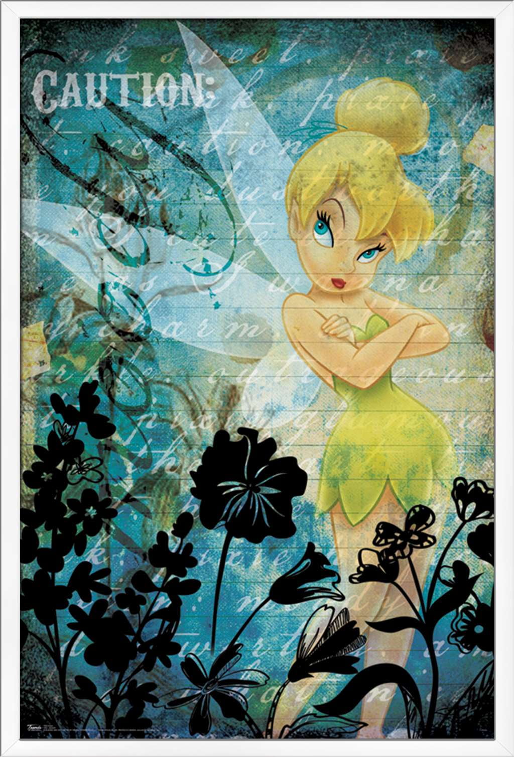Disney Tinker Bell - Moody Wall Poster, 22.375" x 34", Framed - Walmart.com