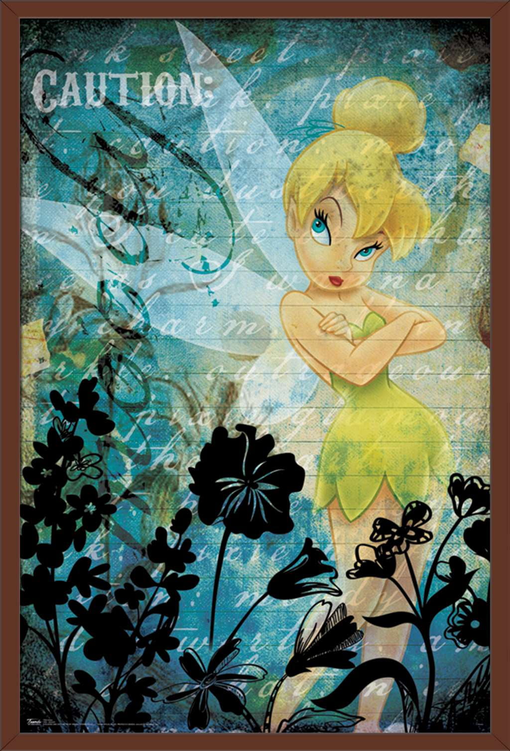 Disney Tinker Bell - Moody Wall Poster, 22.375" x 34", Framed - Walmart.com