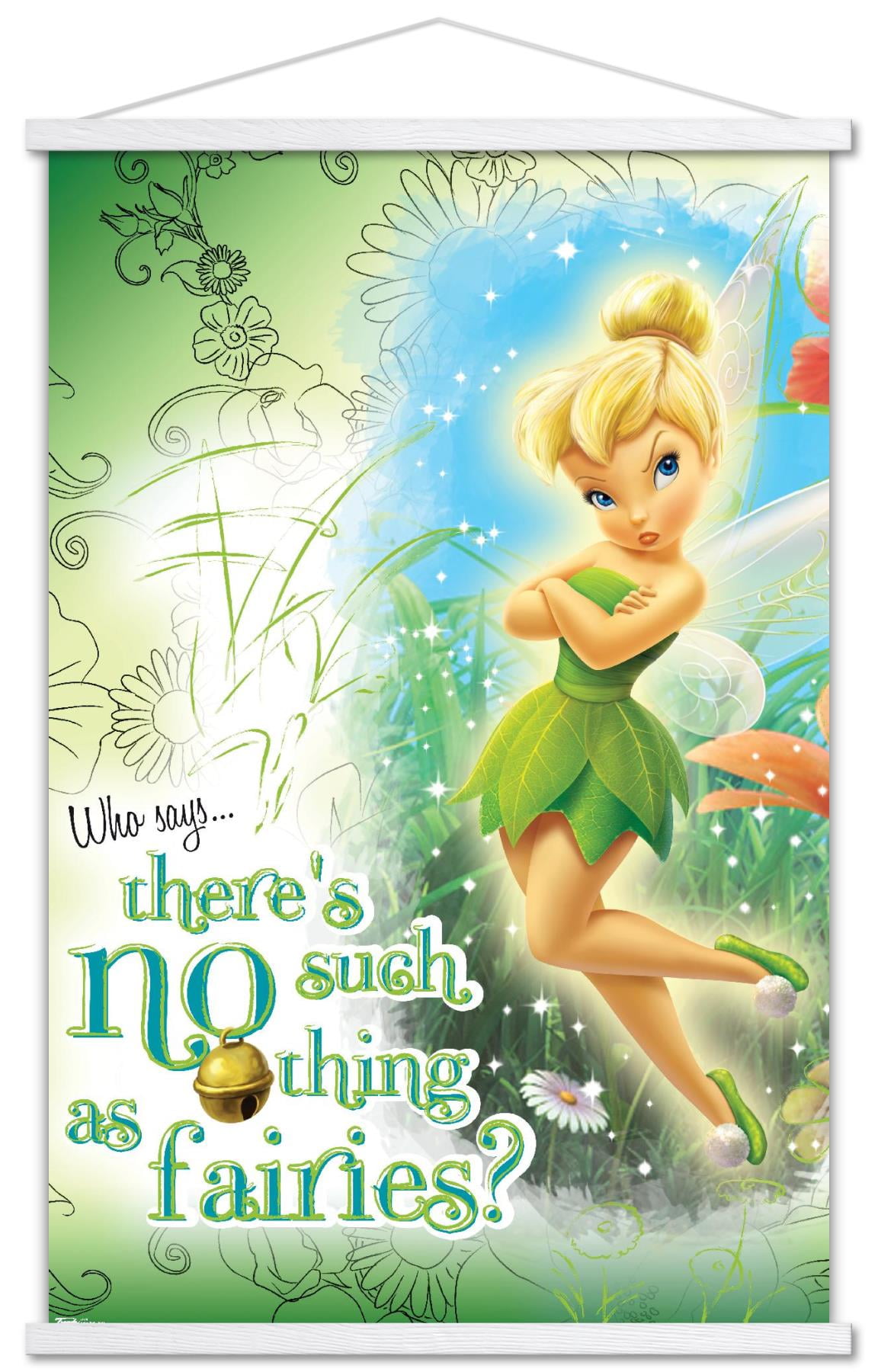 Disney Tinker Bell - Myth Wall Poster with Wooden Magnetic Frame, 22. ...