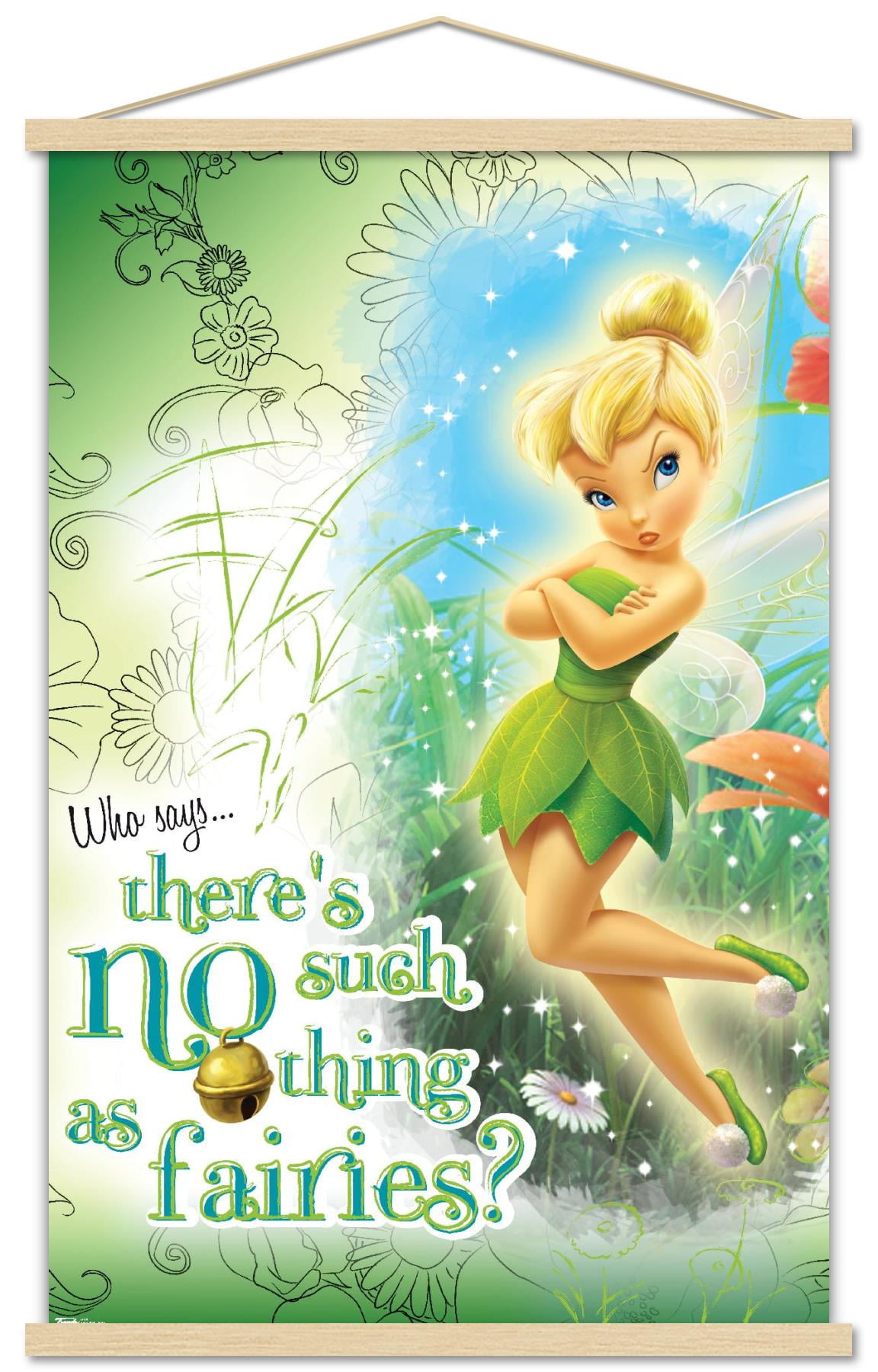 Disney Tinker Bell - Myth Wall Poster with Wooden Magnetic Frame, 22. ...