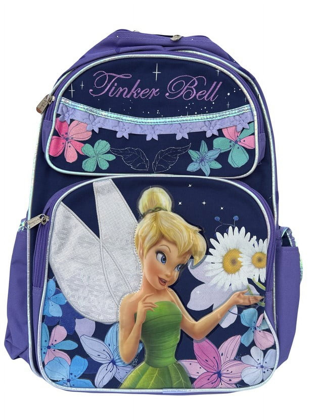Disney Tinker Bell Never Land Kids School Backpack - Full Size Bookbag ...