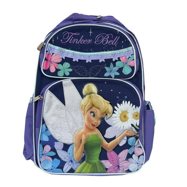 Disney Tinker Bell Never Land Kids School Backpack - Full Size Bookbag ...