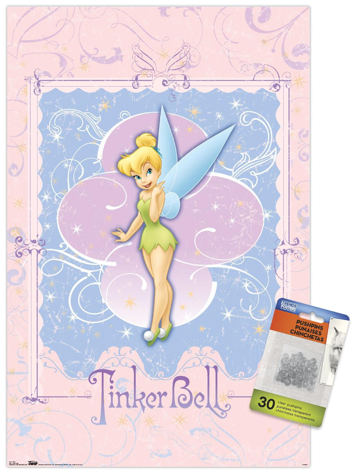 Disney Tinker Bell - Pixie Dust Wall Poster with Push Pins, 14.725" x ...