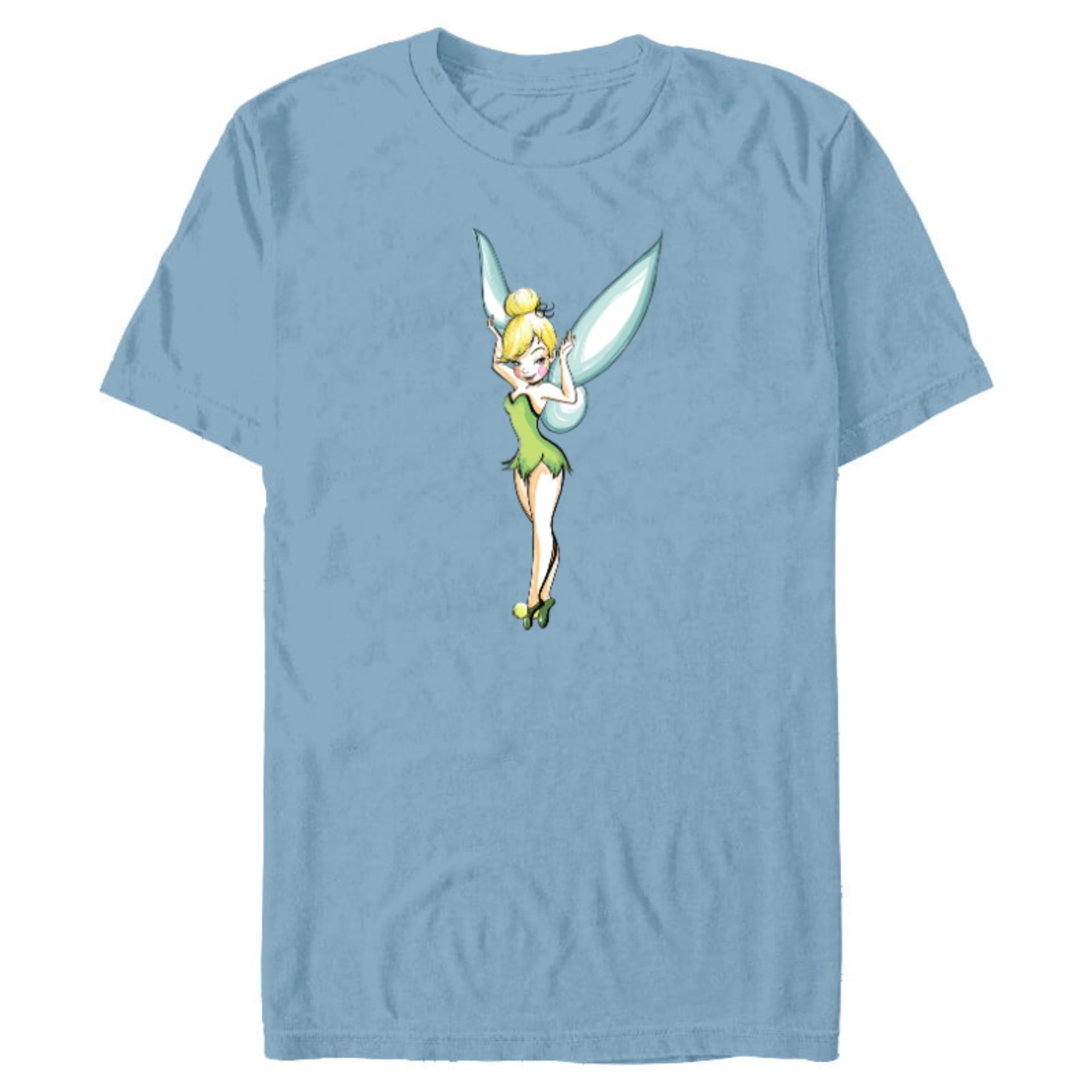 Disney Tinker Bell Pose T-Shirt- Short Sleeve Blended T-Shirt for ...