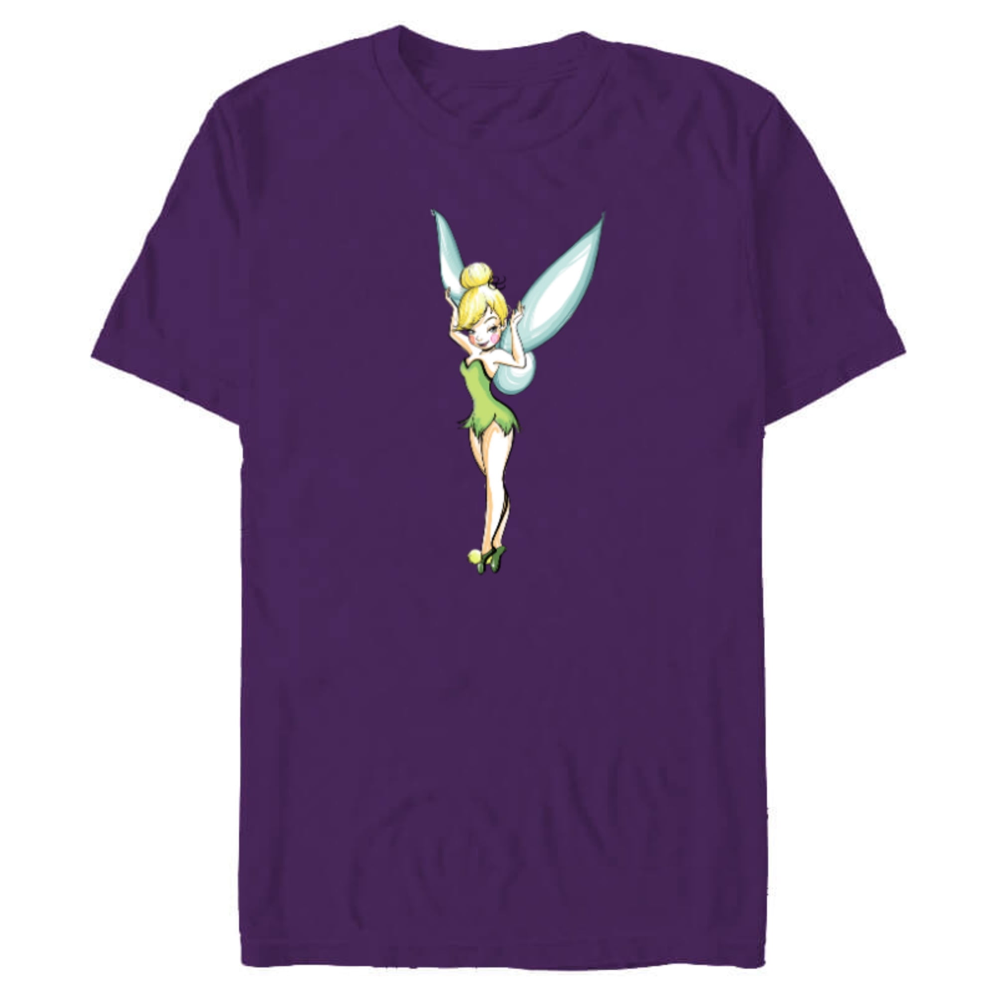 Disney Tinker Bell Pose T-Shirt- Short Sleeve Blended T-Shirt for ...