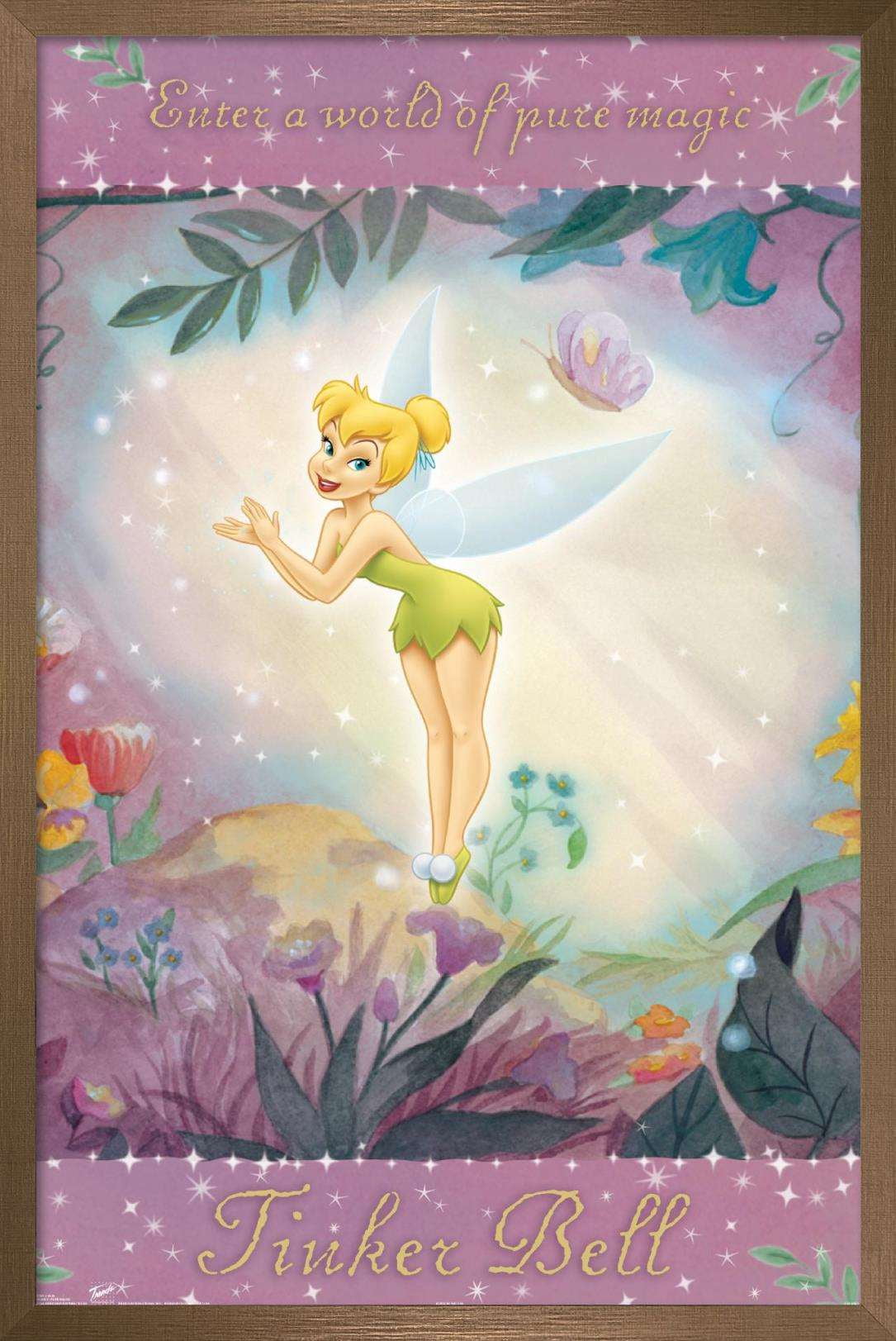 Disney Tinker Bell - Pure Magic Wall Poster, 22.375" x 34", Framed ...