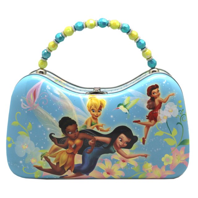 Disney Tinker Bell Purse - Tinkerbell And Floral Fairy Sky Blue Hard ...
