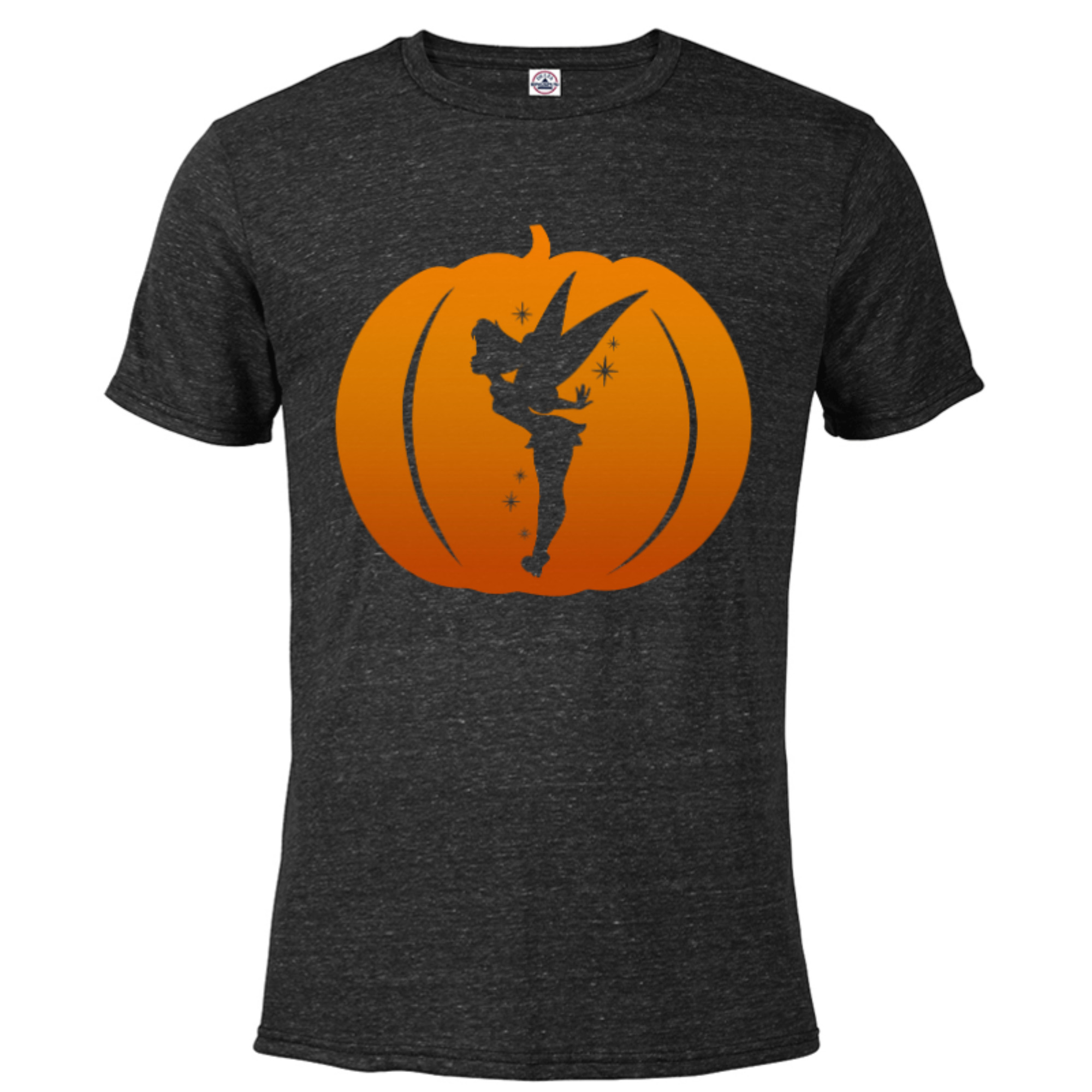 Disney Tinker Bell Silhouette Halloween Pumpkin - Short Sleeve Blended ...