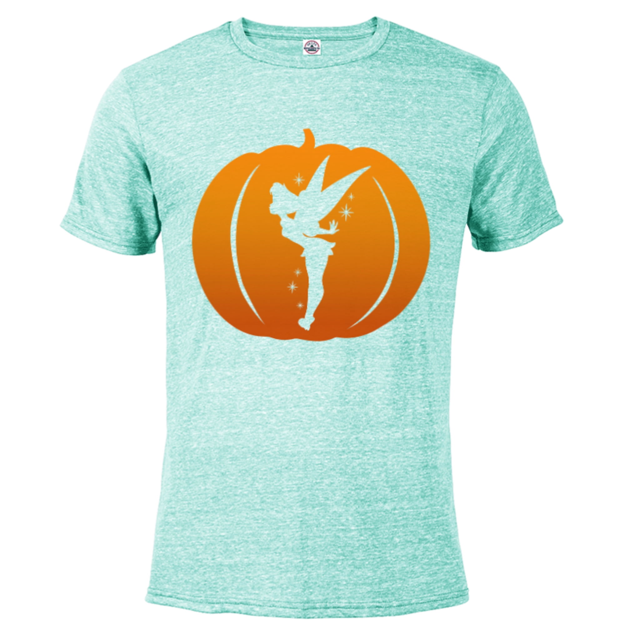 Disney Tinker Bell Silhouette Halloween Pumpkin - Short Sleeve Blended ...