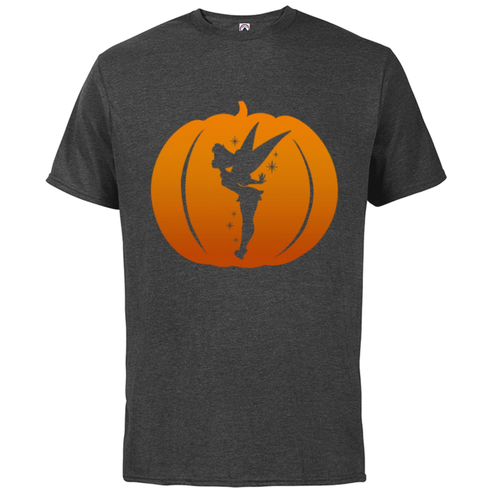 Disney Tinker Bell Silhouette Halloween Pumpkin - Short Sleeve Cotton T ...