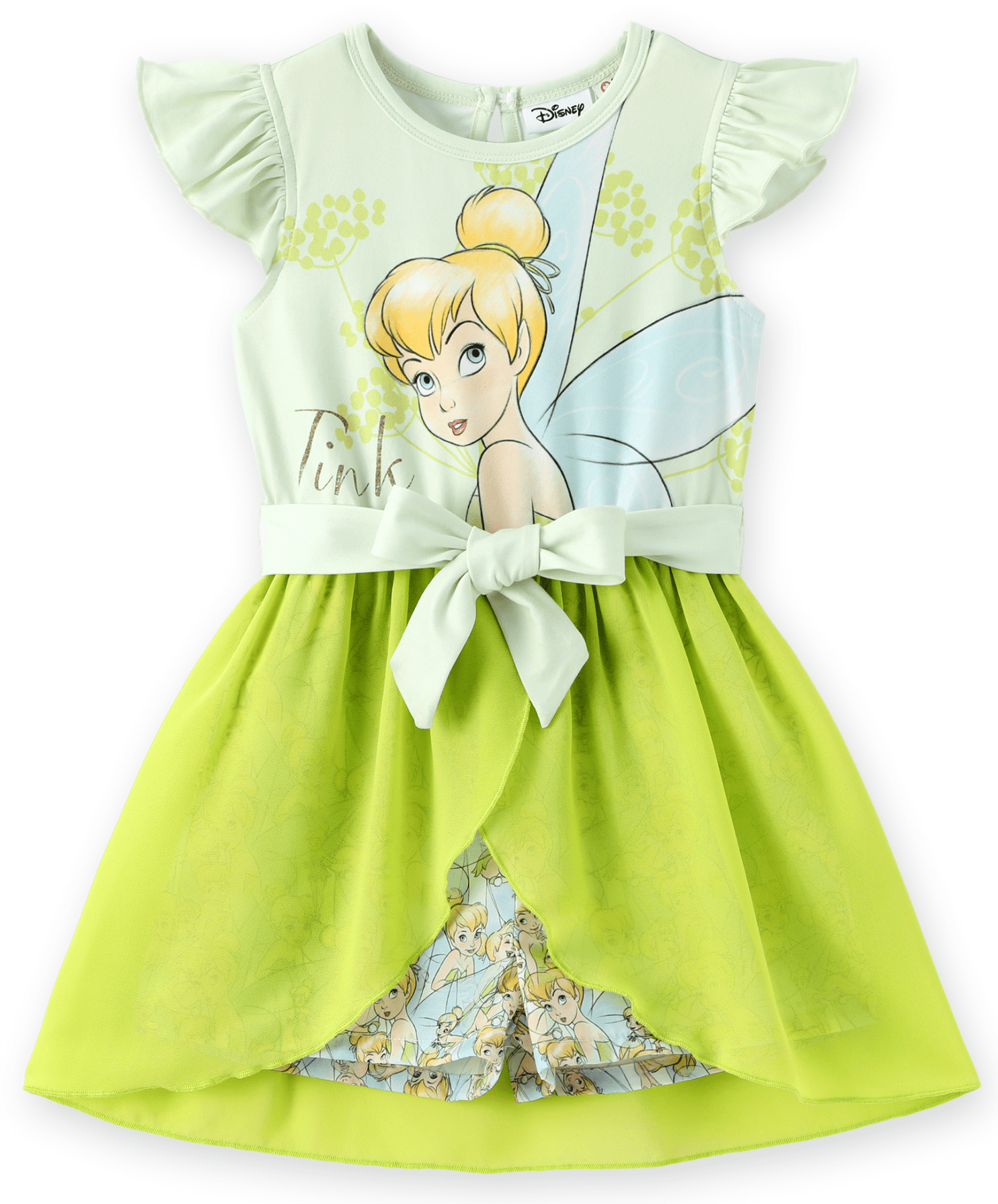 Disney Tinkerbell Girls Rompers Dresses Graphic Bow Green Easter ...