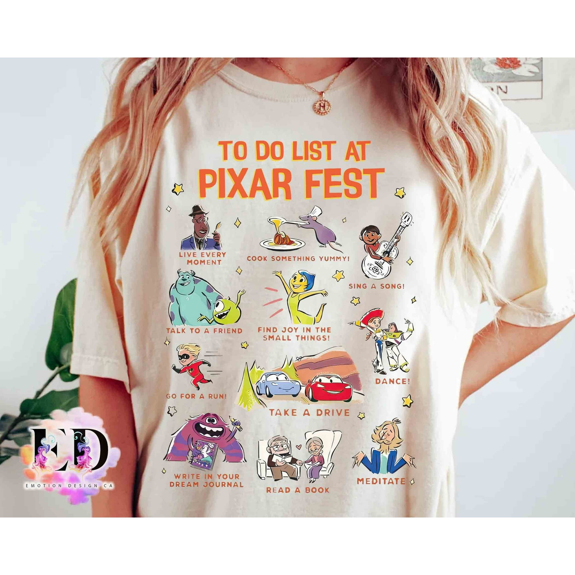 Disney To Do List At Pixar Fest 2024 T-Shirt, Inside Out, Monster Inc ...
