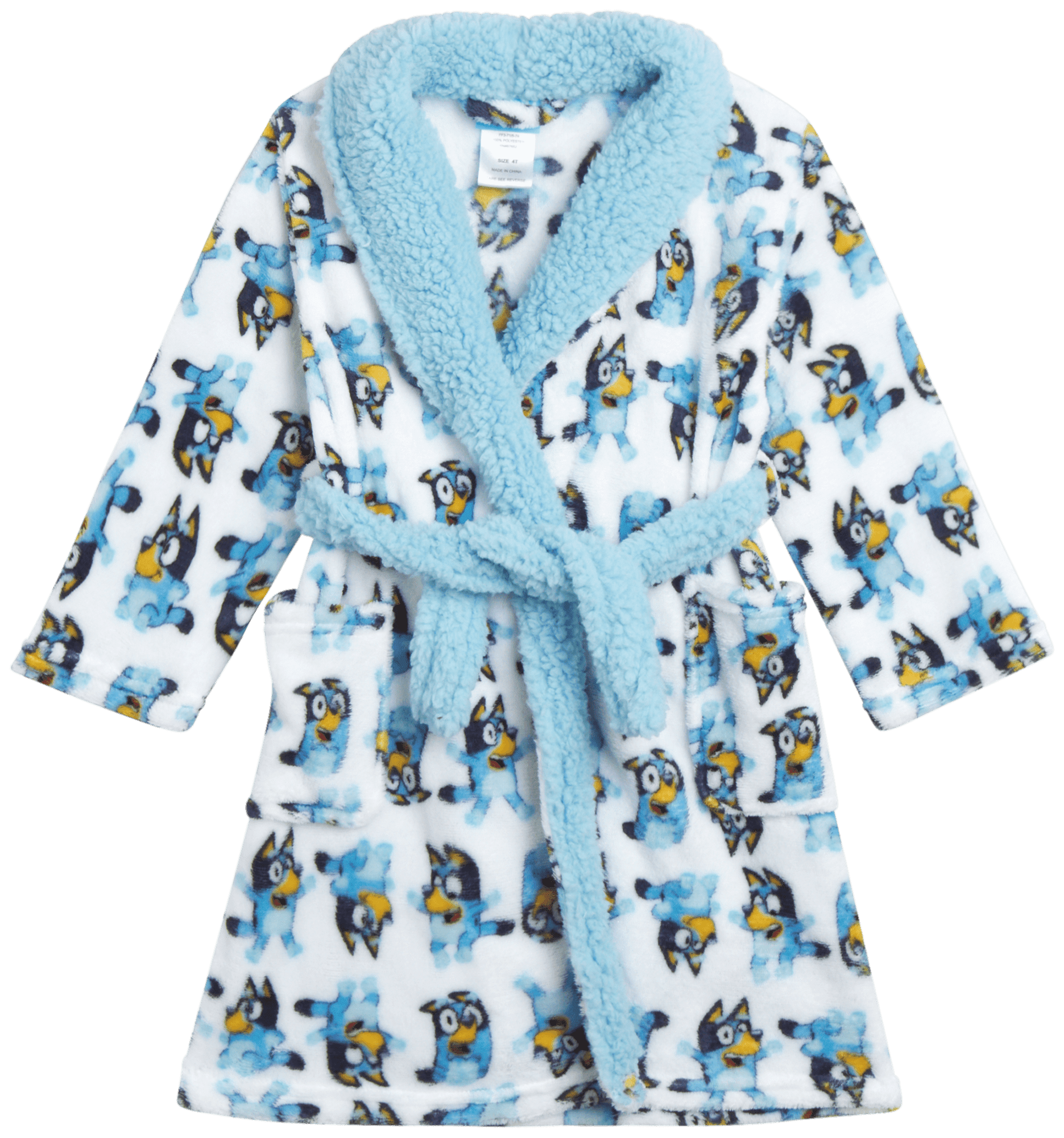 Disney Bluey Bathrobe for Toddler Boys - Super Soft Fleece Sleepwear ...