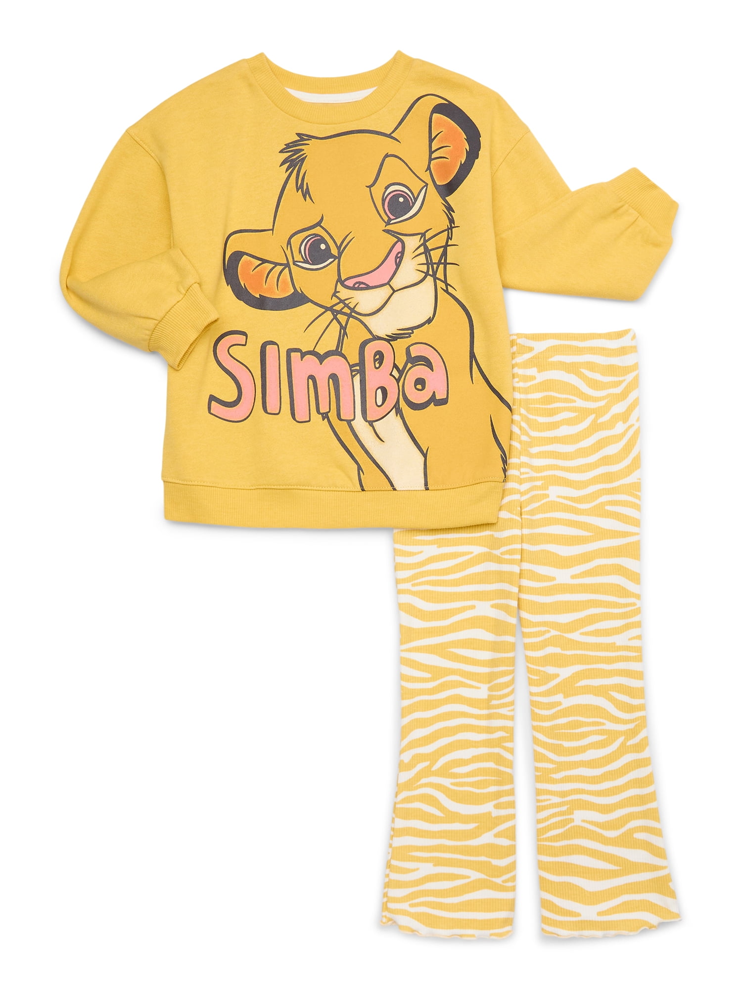 Disney Toddler Girl Simba Graphic Sweatshirt and Leggings Set, 2-Piece ...