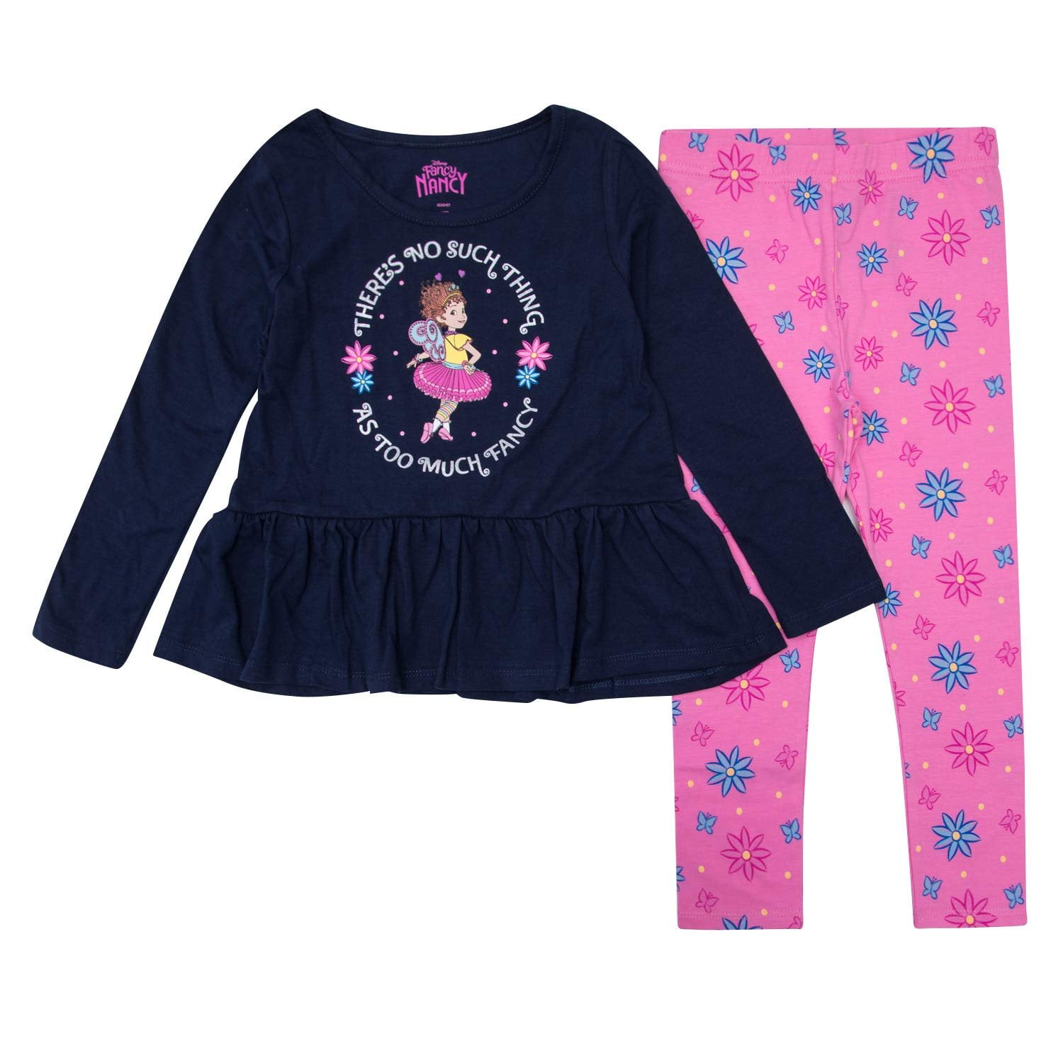 Disney Toddler Girls Fancy Nancy Set Fancy Nancy Shirt & Pant Set (Navy ...