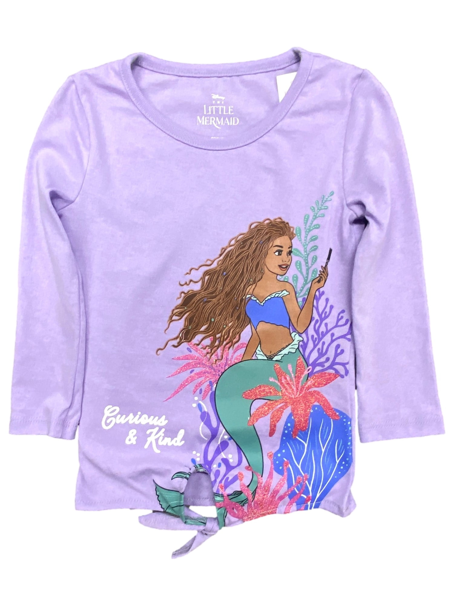 Disney Toddler Girls Little Mermaid Ariel Curious & Kind Front Tie T ...