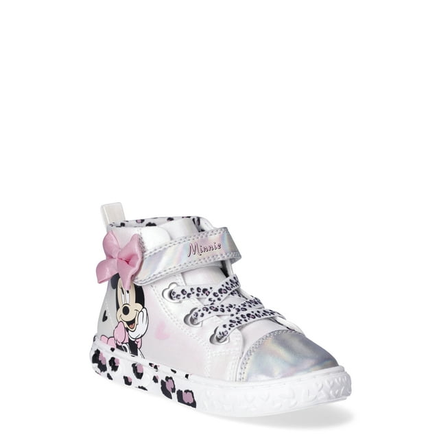 Disney Toddler Girls Minnie Mouse High Top Sneakers - Walmart.com