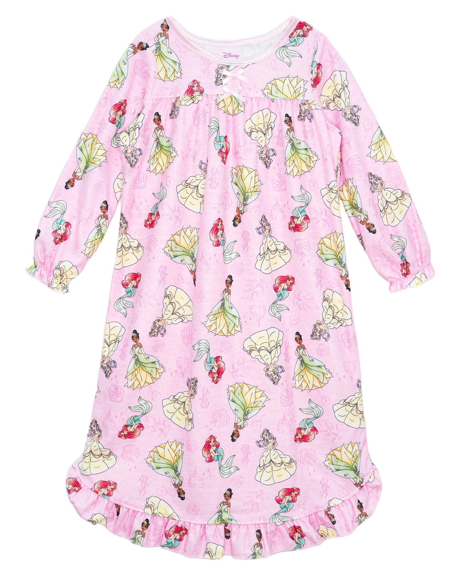 Disney Princesses Toddler Girls Nightgowns Pajamas, Pink Granny, Size ...