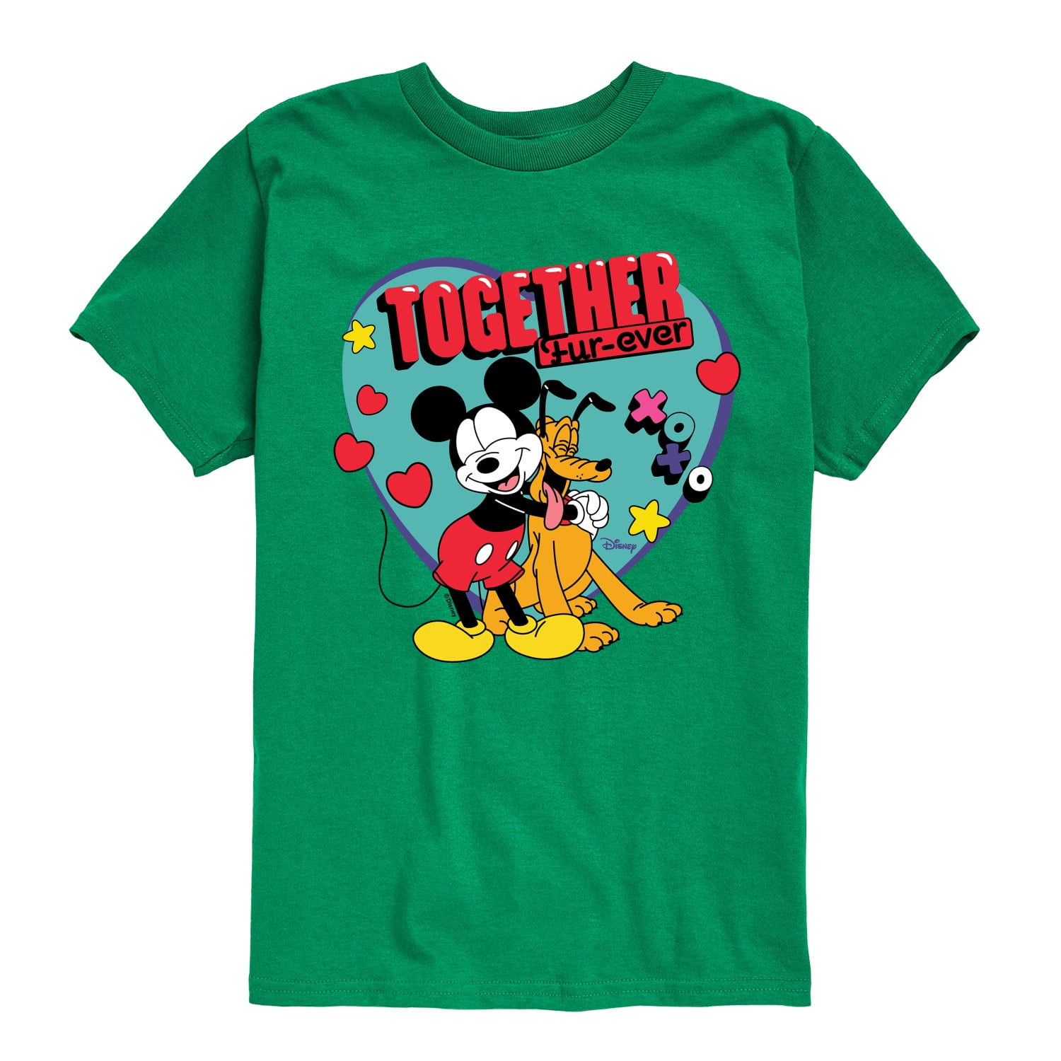 Disney - Together Fur Ever Mickey Pluto - Youth Short Sleeve Graphic T ...