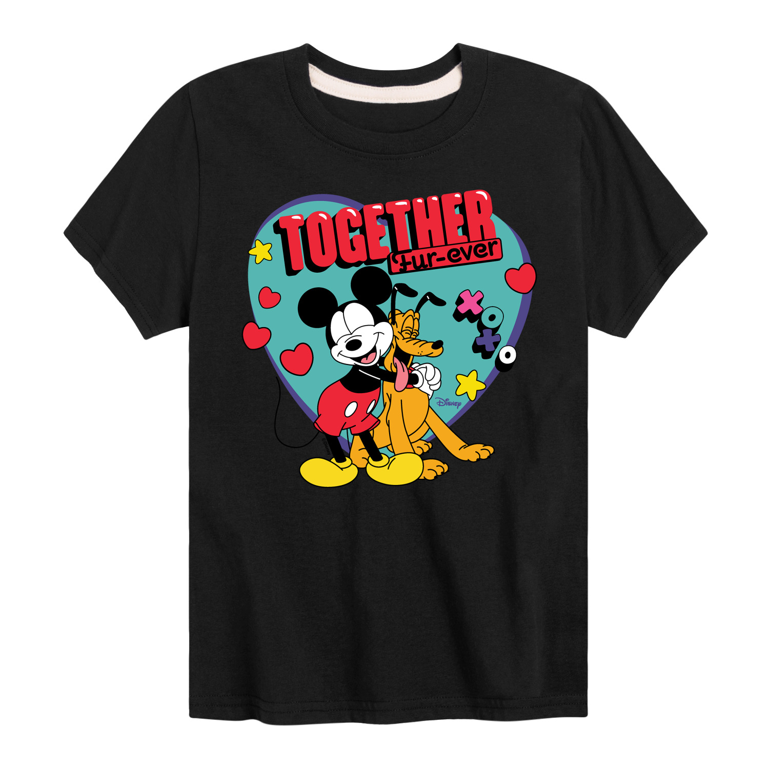 Disney - Together Fur Ever Mickey Pluto - Youth Short Sleeve Graphic T ...