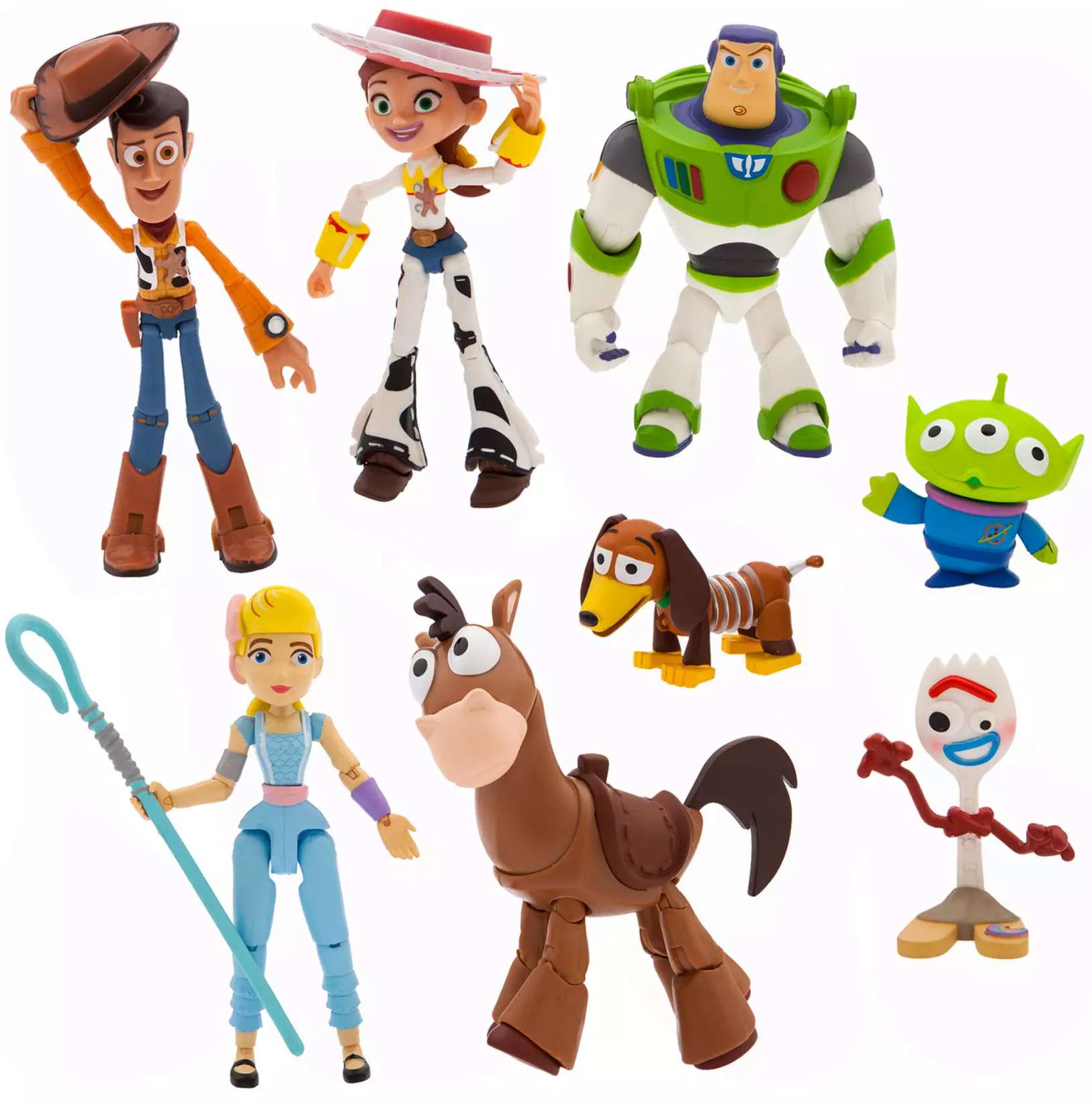Disney Toy Story 4 Bullseye Jessie Buzz Woody Bo Peep Alien Forky Disney Toy Story 4 Bullseye Jessie Buzz Woody Bo Peep Alien Forky
