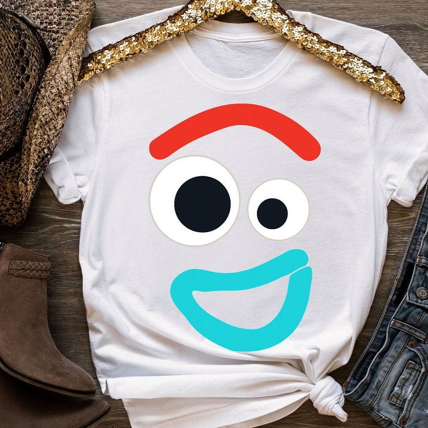 Disney Toy Story 4 Forky Smiling Costume T-Shirt, Forky Big Portrait ...