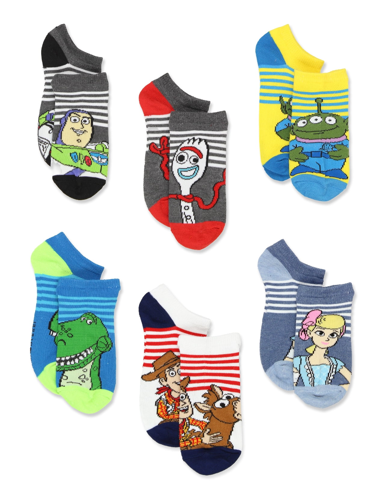 Disney Toy Story 4 Sock Set, Woody, Forky, Buzz, 6 Pack for Kids, Teens ...