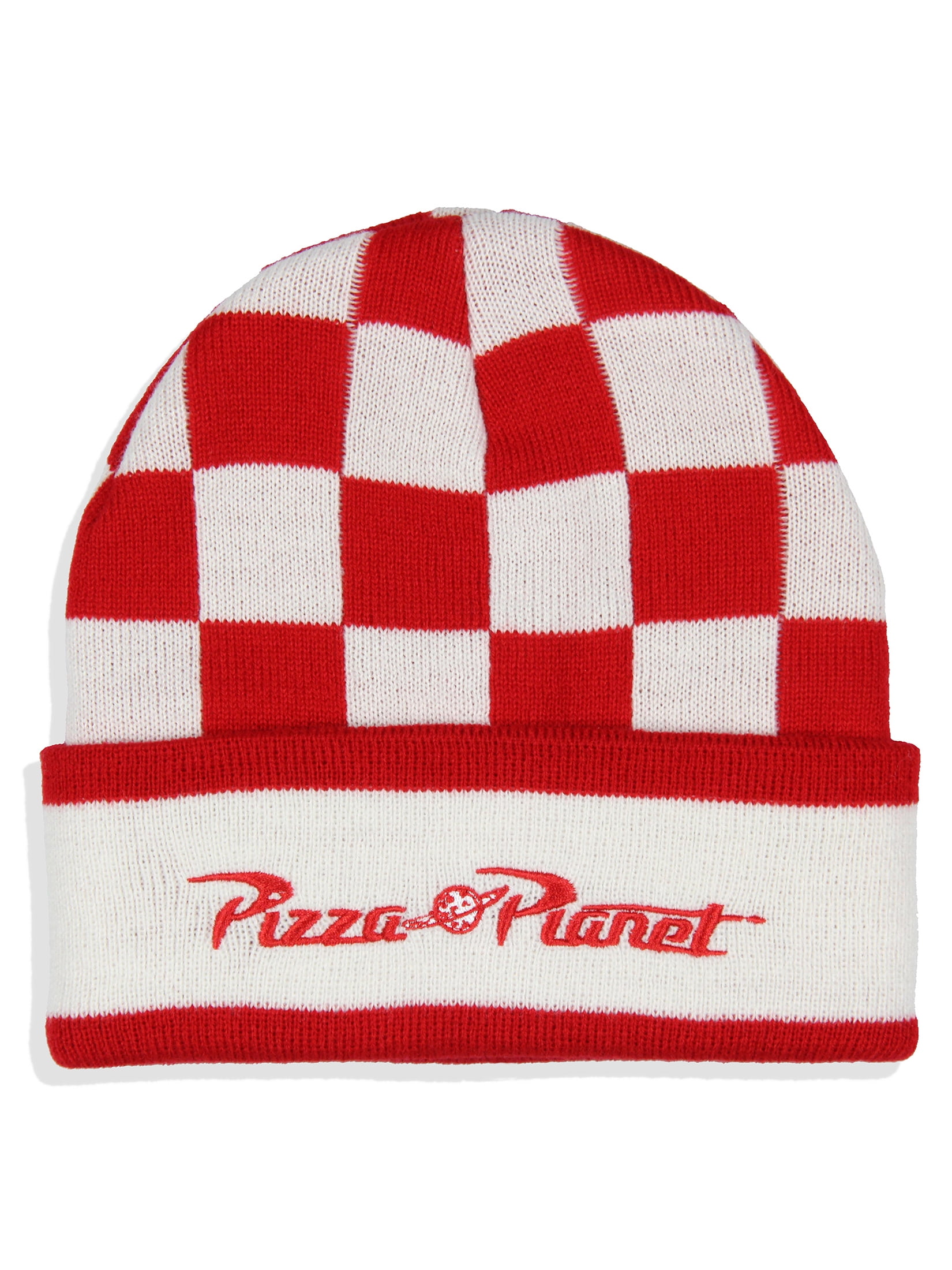 Disney Toy Story Adult Pizza Planet Checkered Knit Cuff Beanie Hat Cap ...